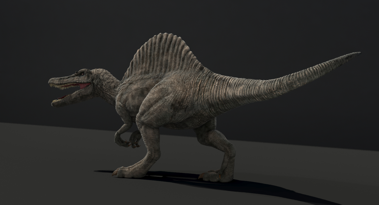 realistic spinosaurus rigged 3d model