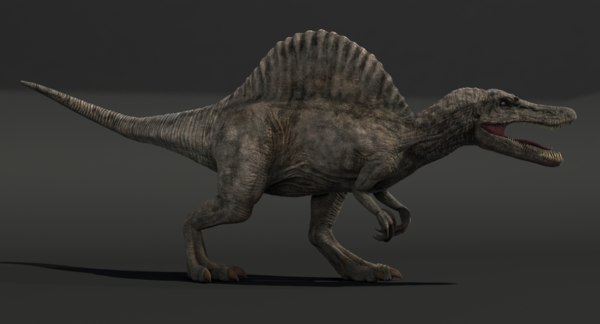realistic spinosaurus rigged 3d model