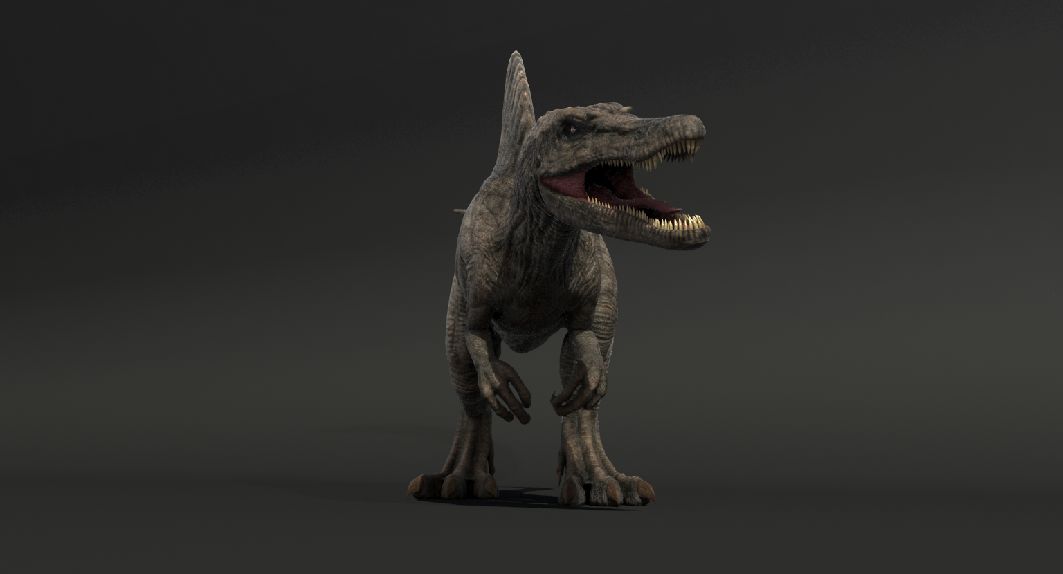 realistic spinosaurus rigged 3d model
