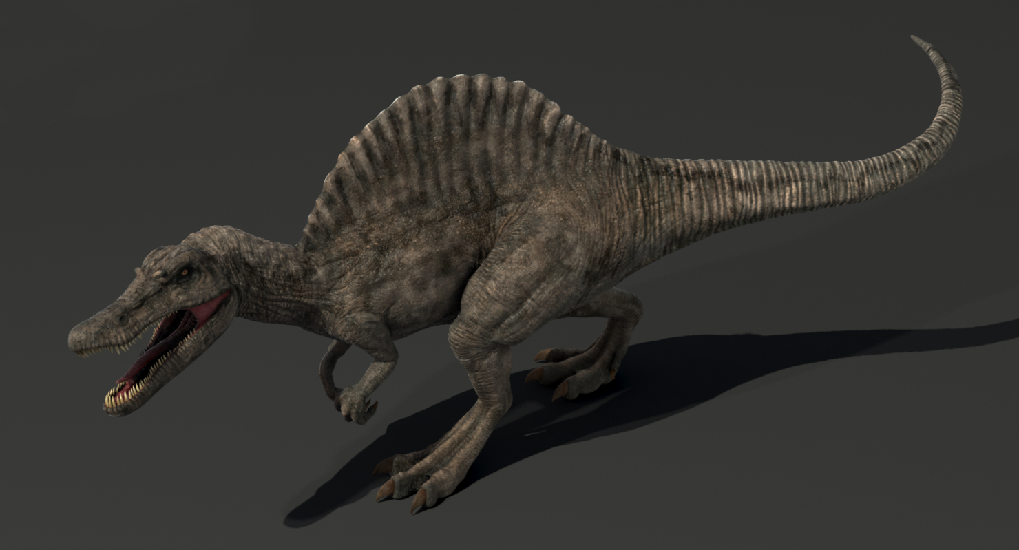 realistic spinosaurus rigged 3d model