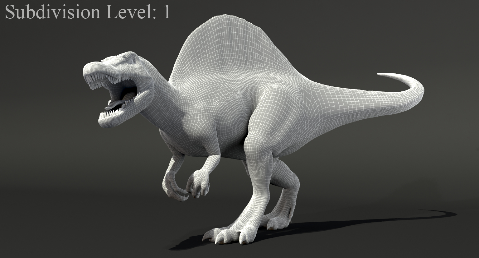 realistic spinosaurus rigged 3d model