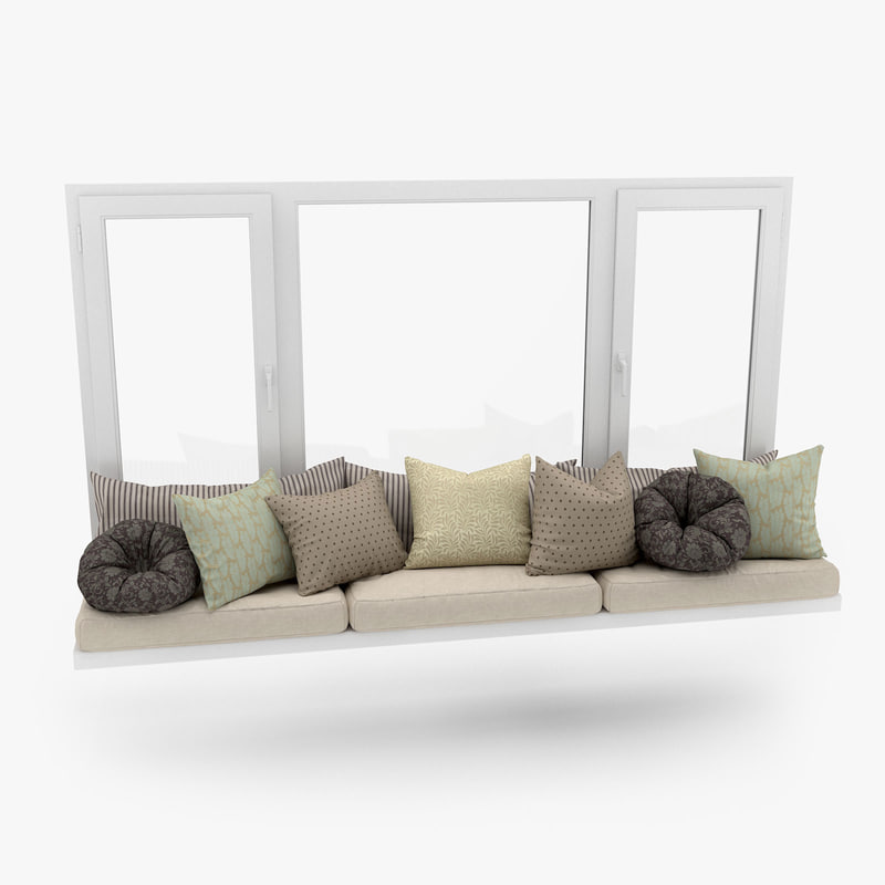 3d model of window seat