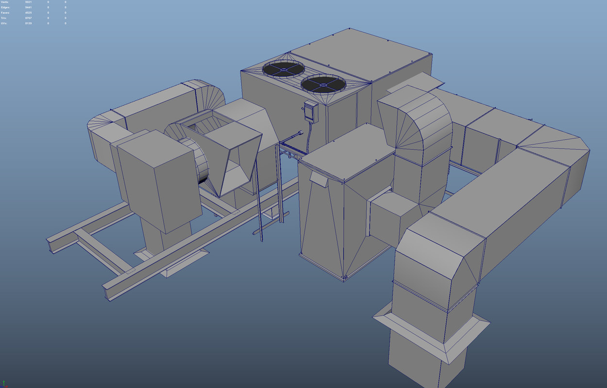 3d hvac ac model