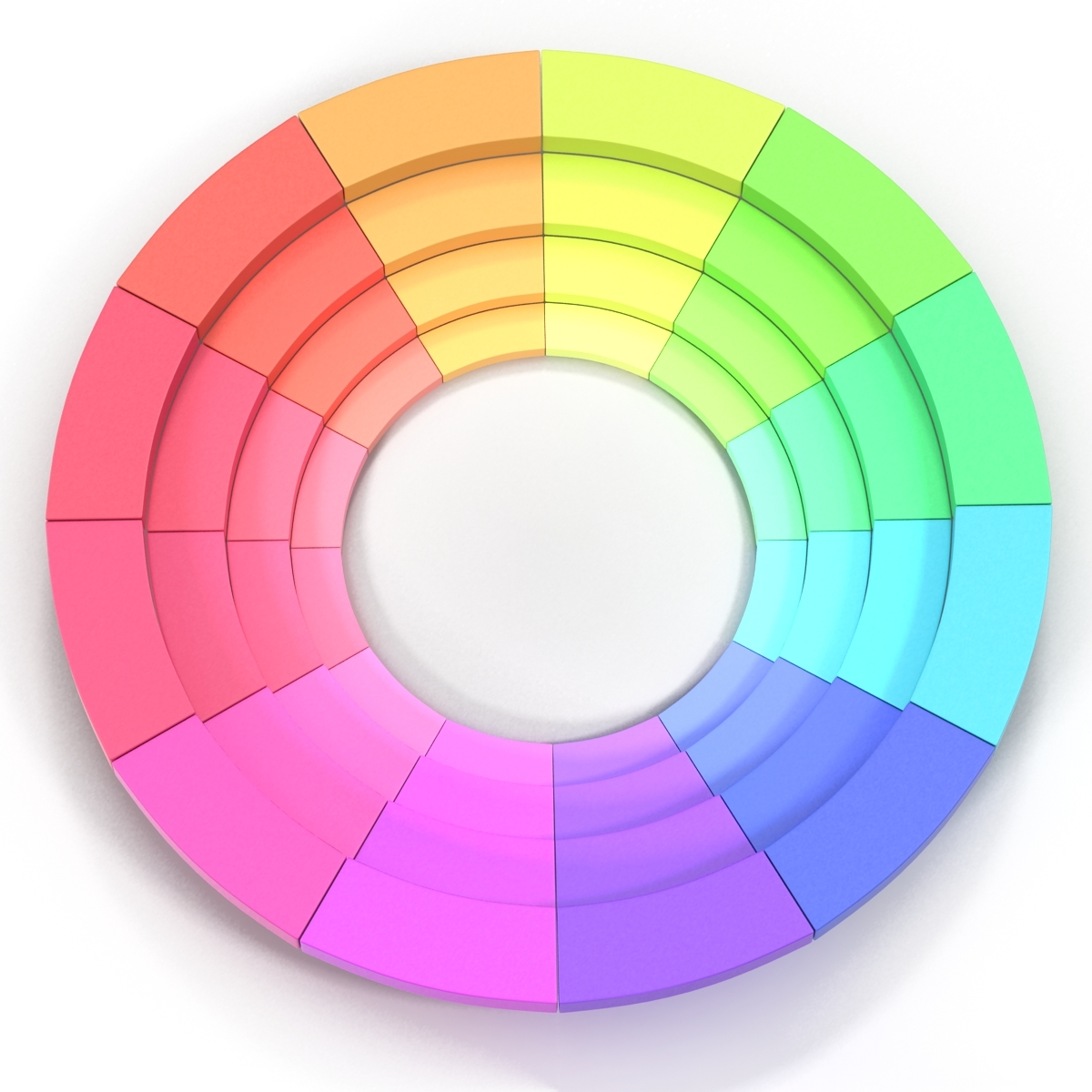3d model color wheel