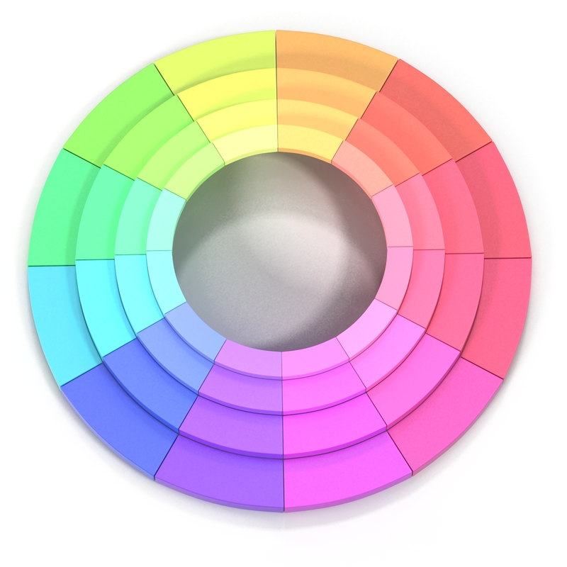 3d model color wheel
