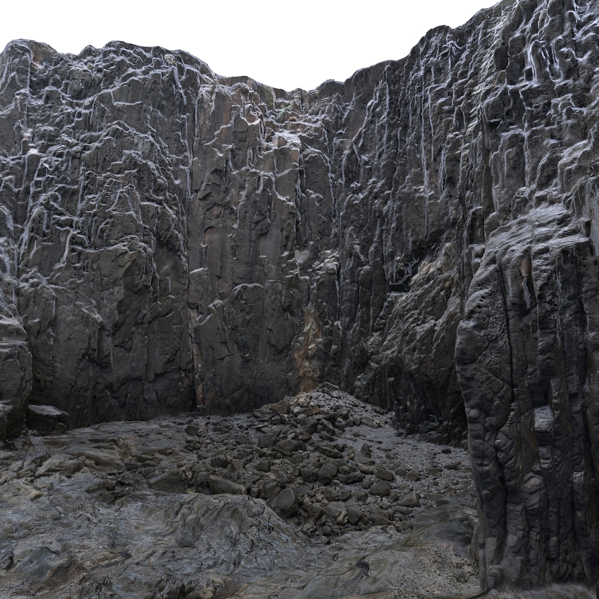 3d black cliffs 16k