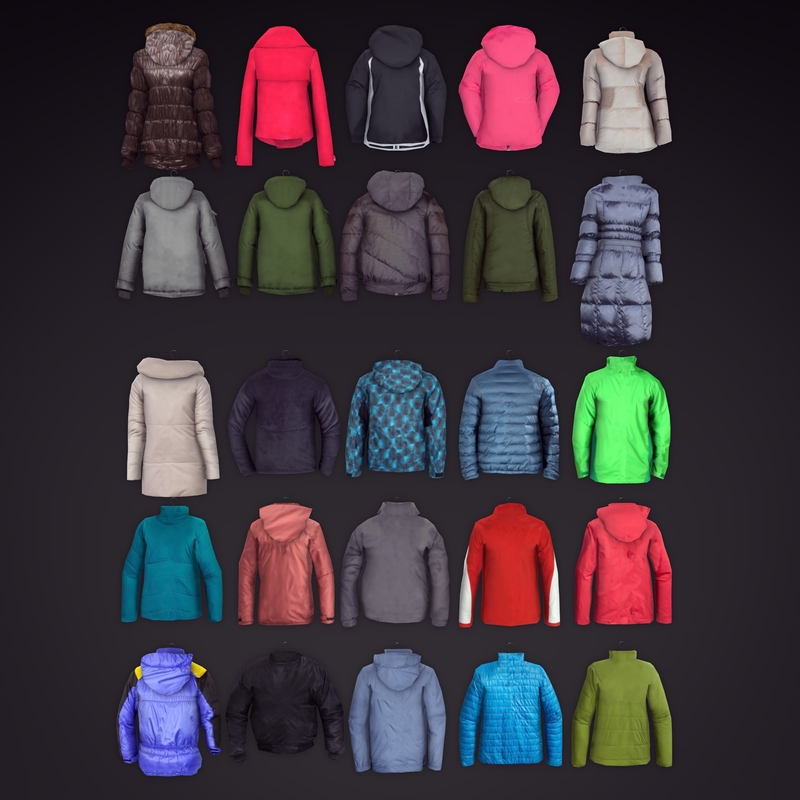 men jackets 25 3d model