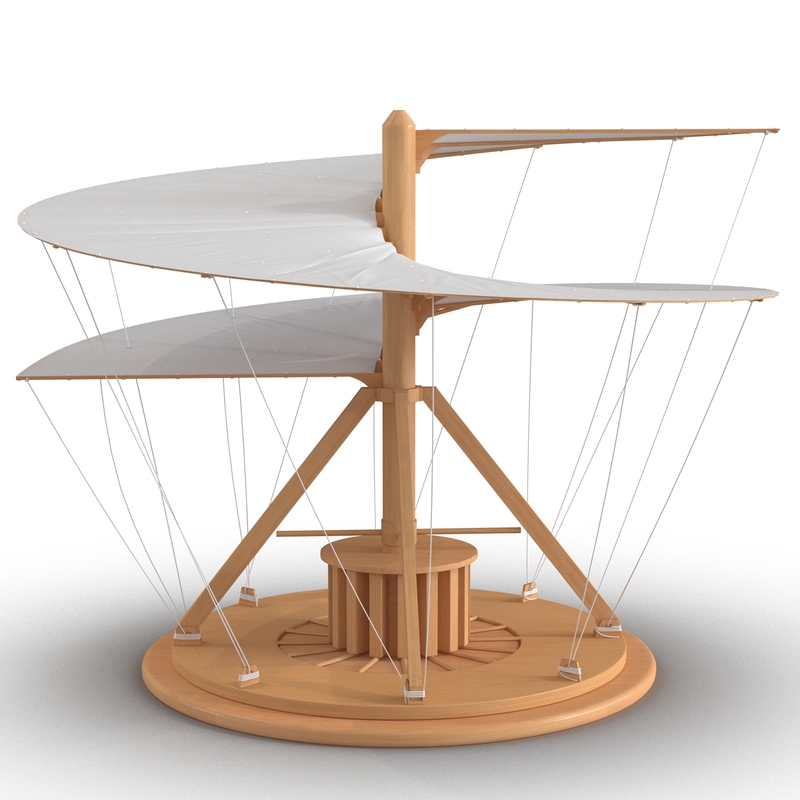 3d model leonardo da vinci aerial