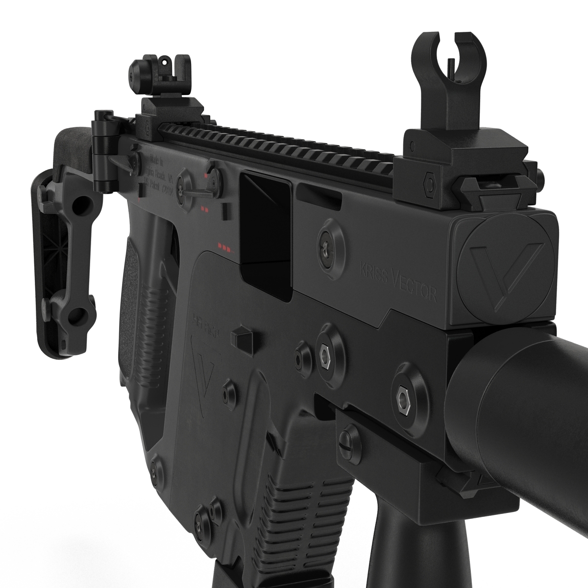 submachine gun kriss vector 3d model