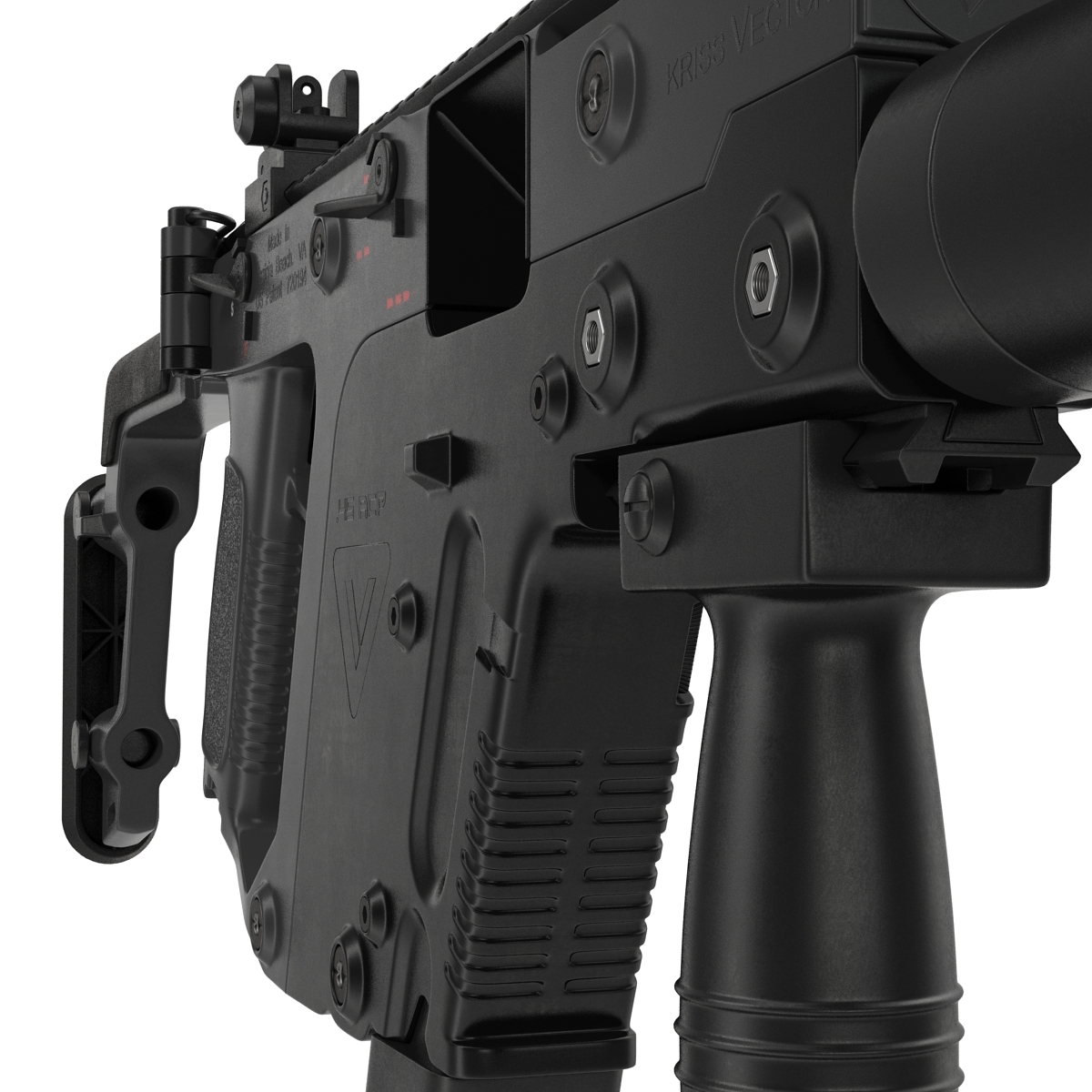 submachine gun kriss vector 3d model