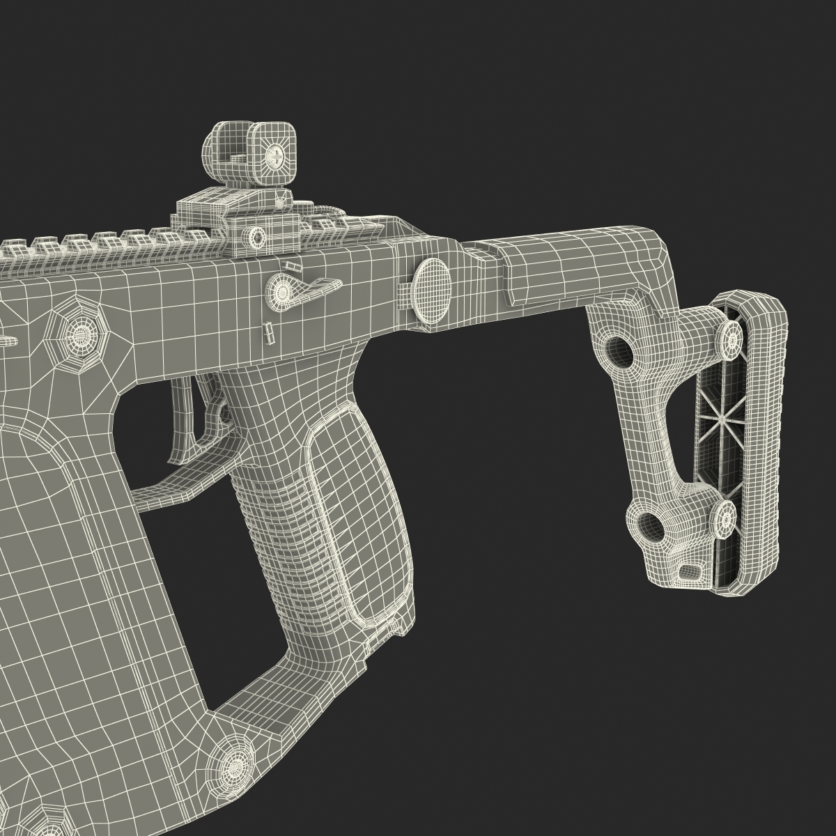 submachine gun kriss vector 3d model