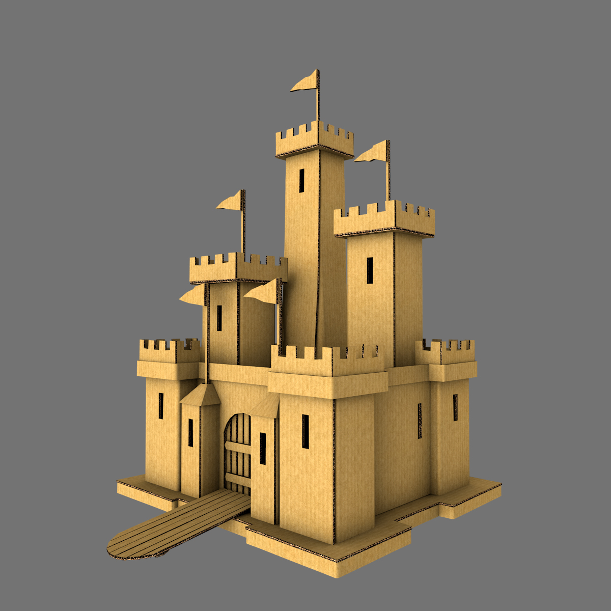 cardboard castle dxf