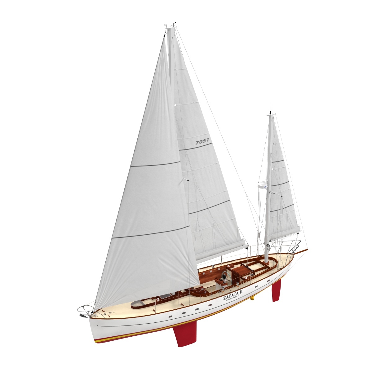 3d model sailing yacht