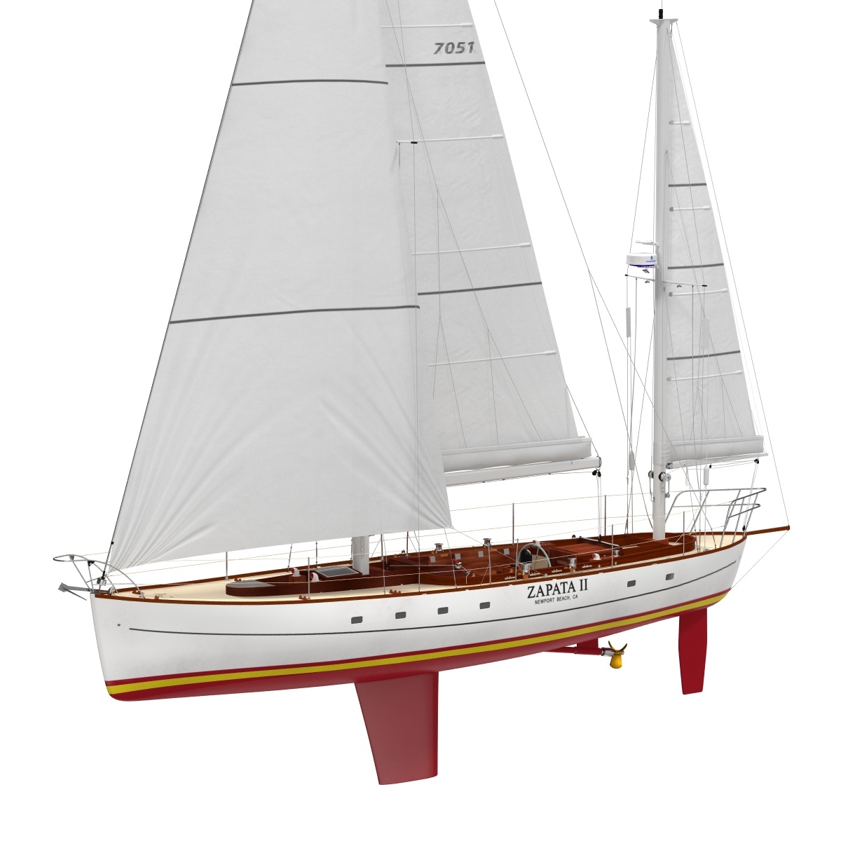3d model sailing yacht