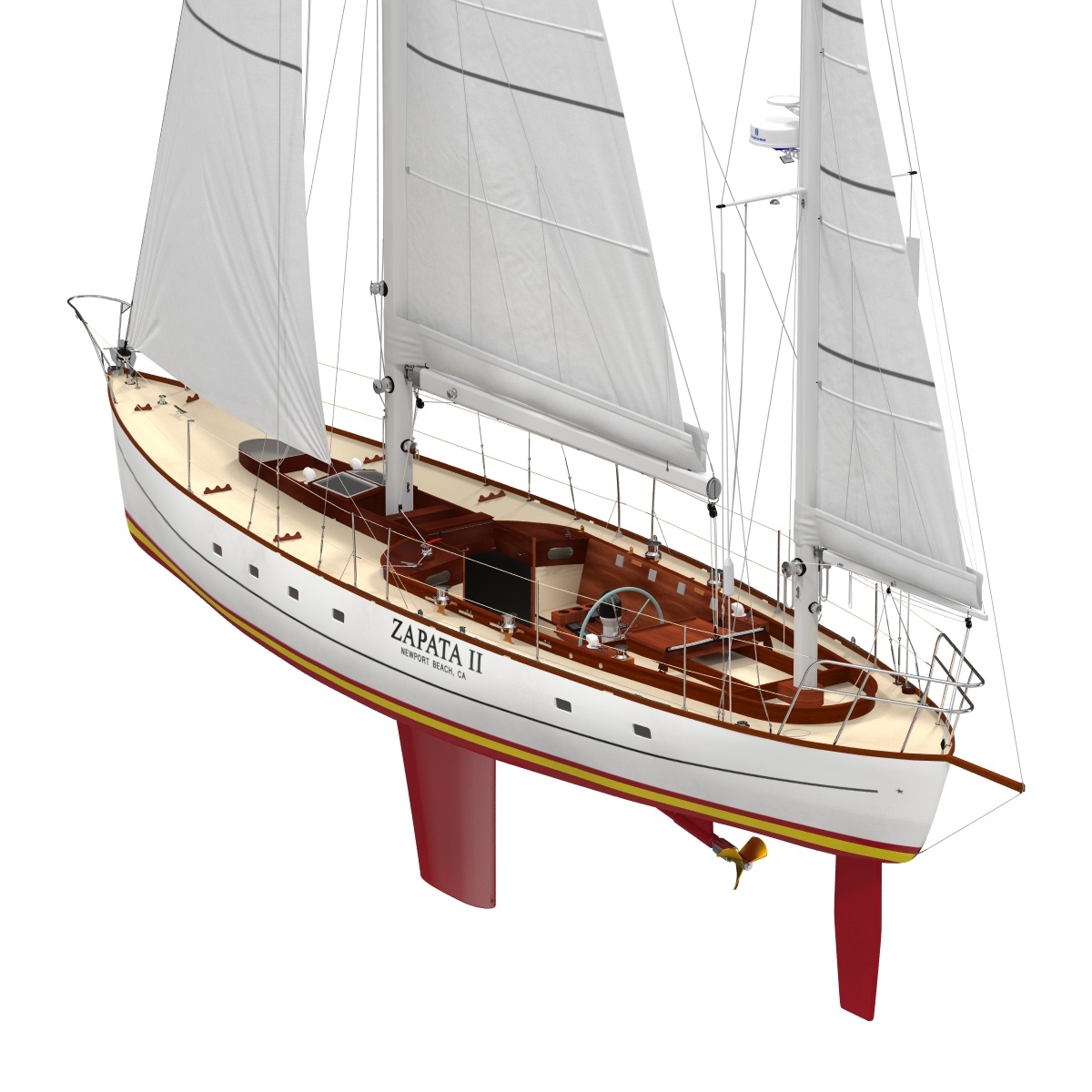 3d model sailing yacht