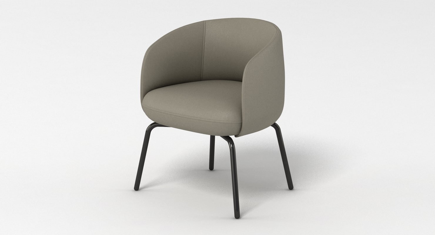 3d model halle nest chair