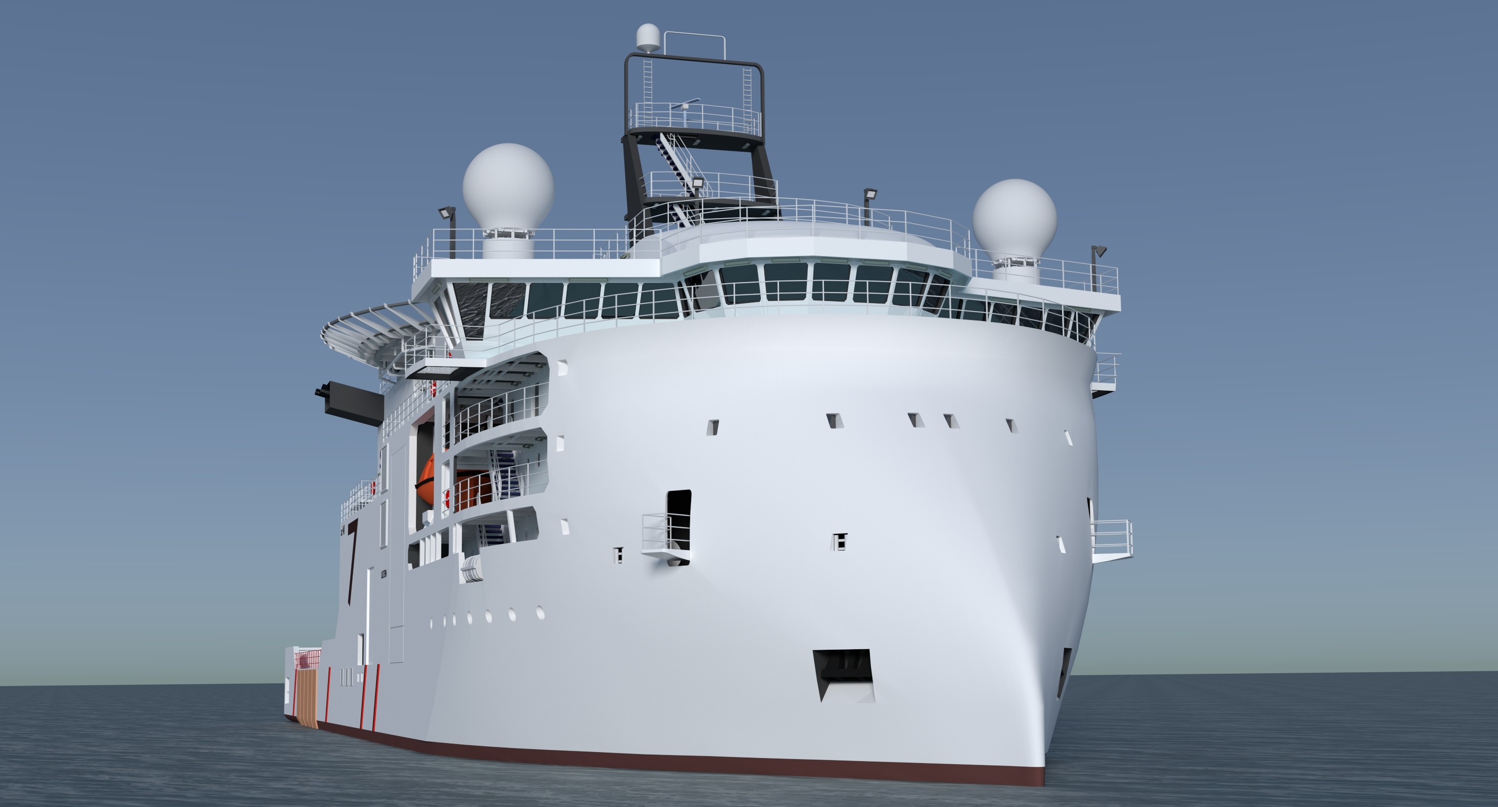 3d seven viking ships