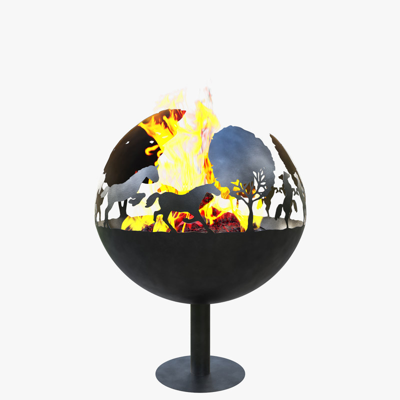 fireplace bonfire corona 3d model