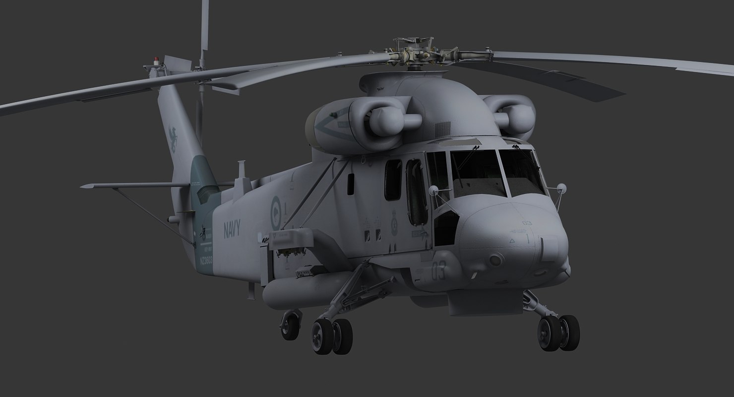 sh2 seasprite helicopter 3d model