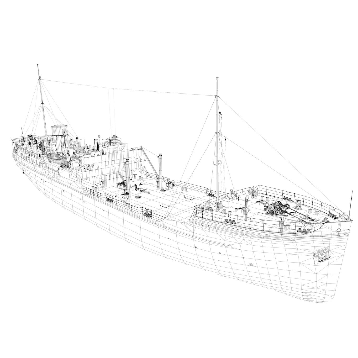 1950 s cargo ship dxf