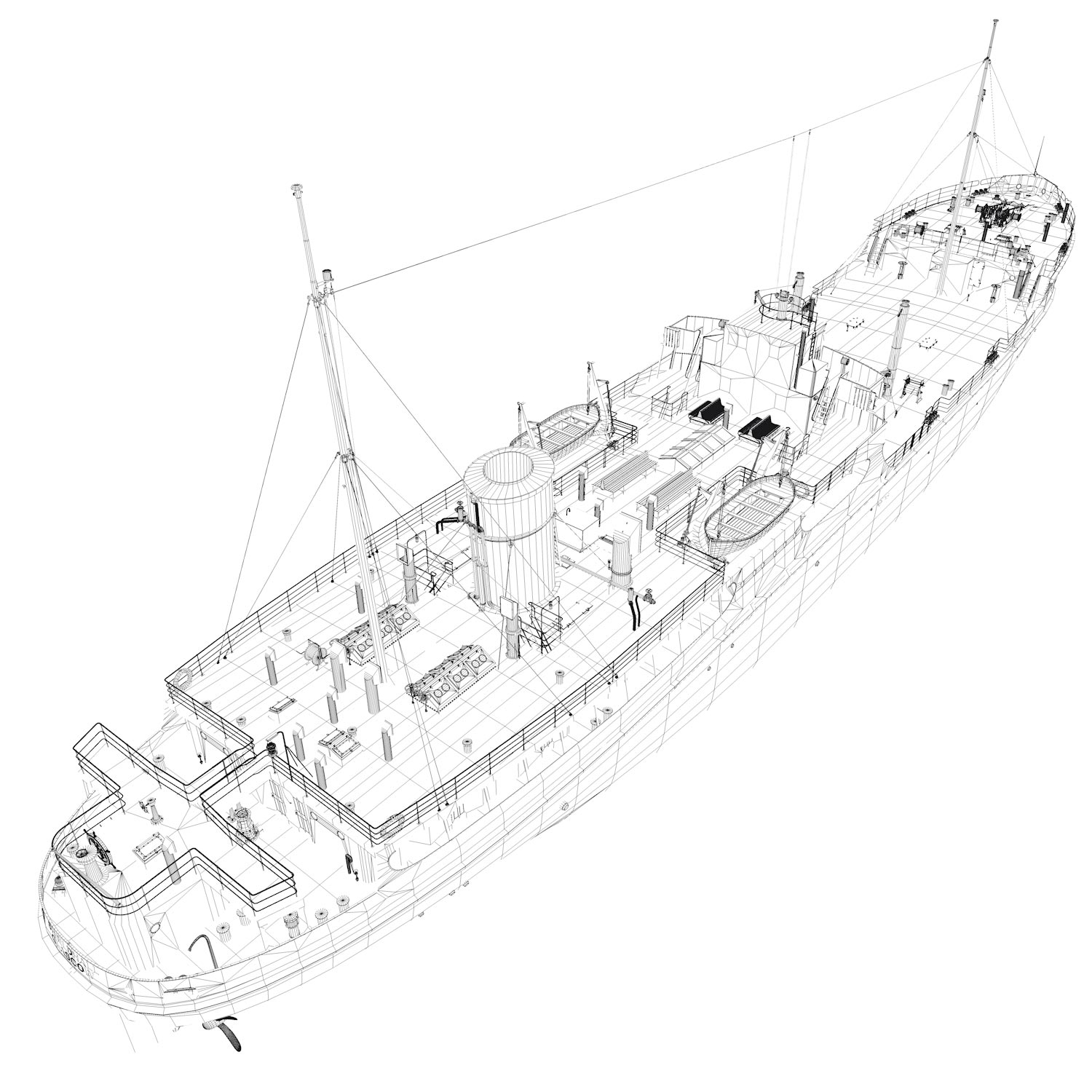 1950 s cargo ship dxf