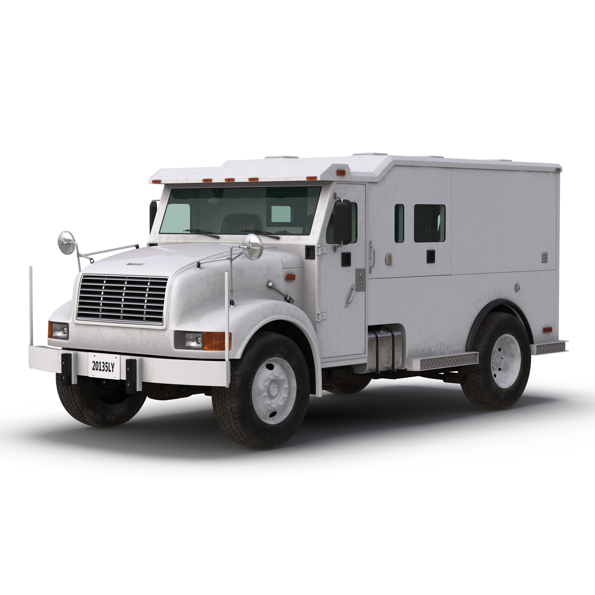 3d armored cash transport car interior model