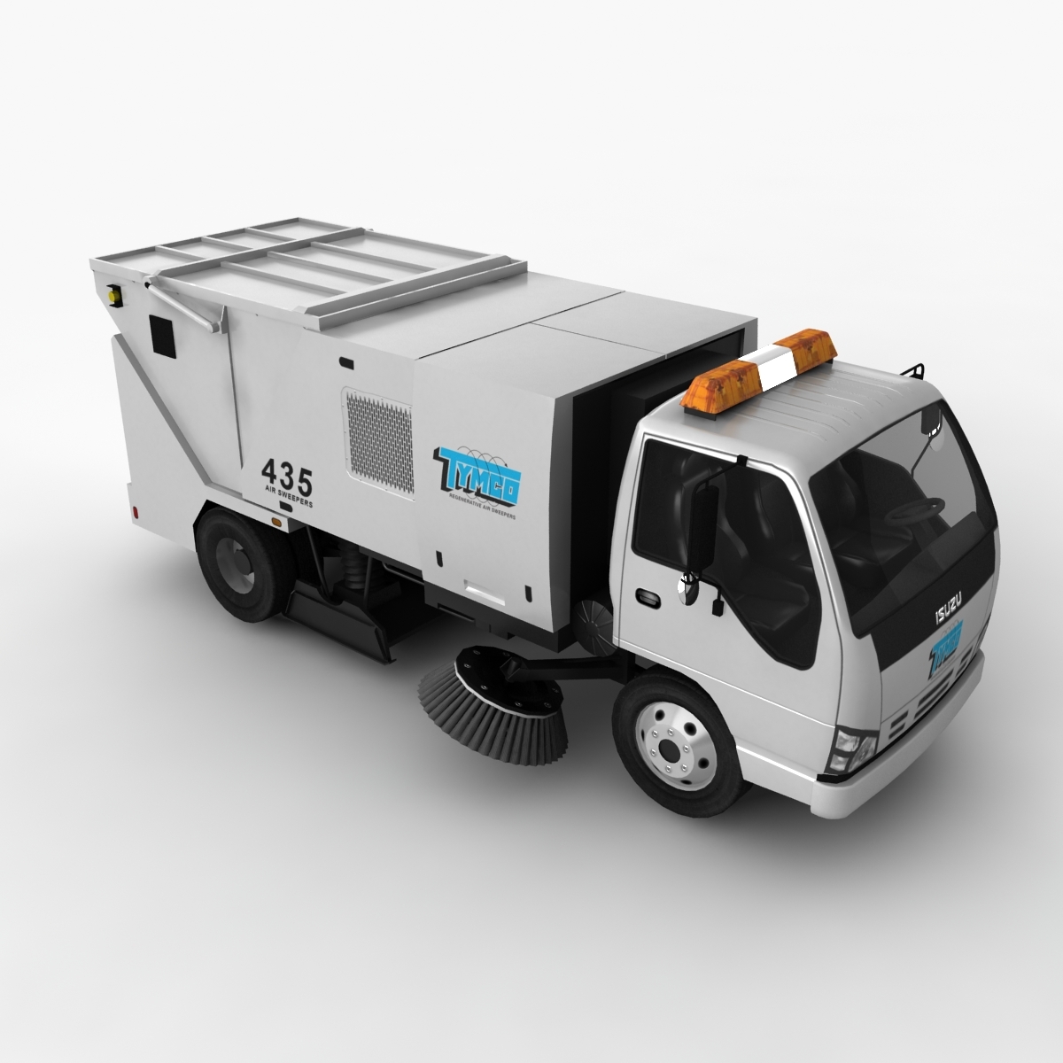 isuzu street sweeper 3d max