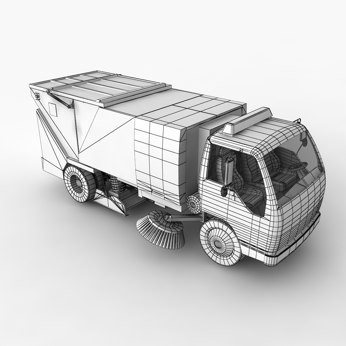 isuzu street sweeper 3d max