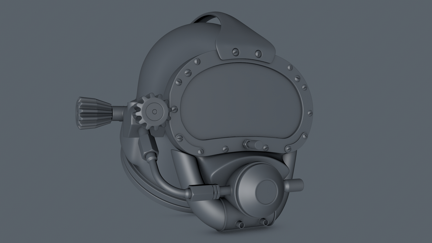 diving helmet 3d model
