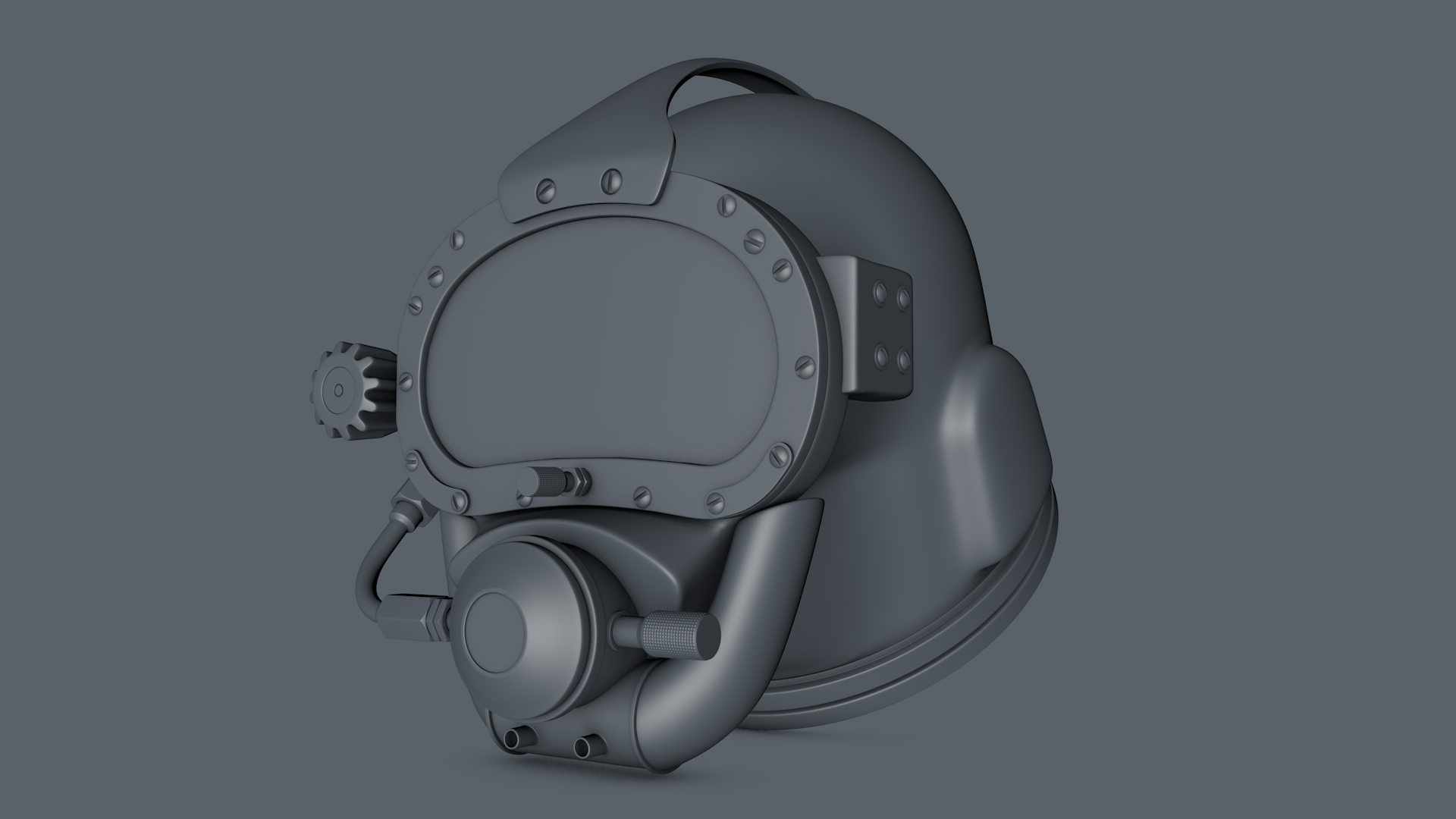 diving helmet 3d model