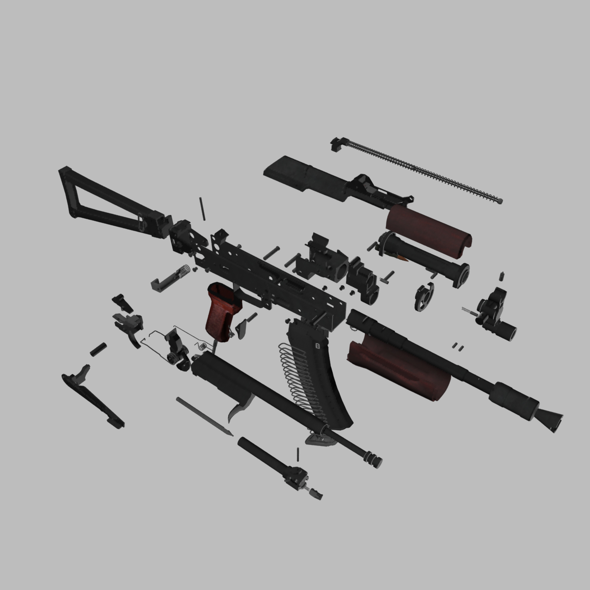 3d ak aks-74u model