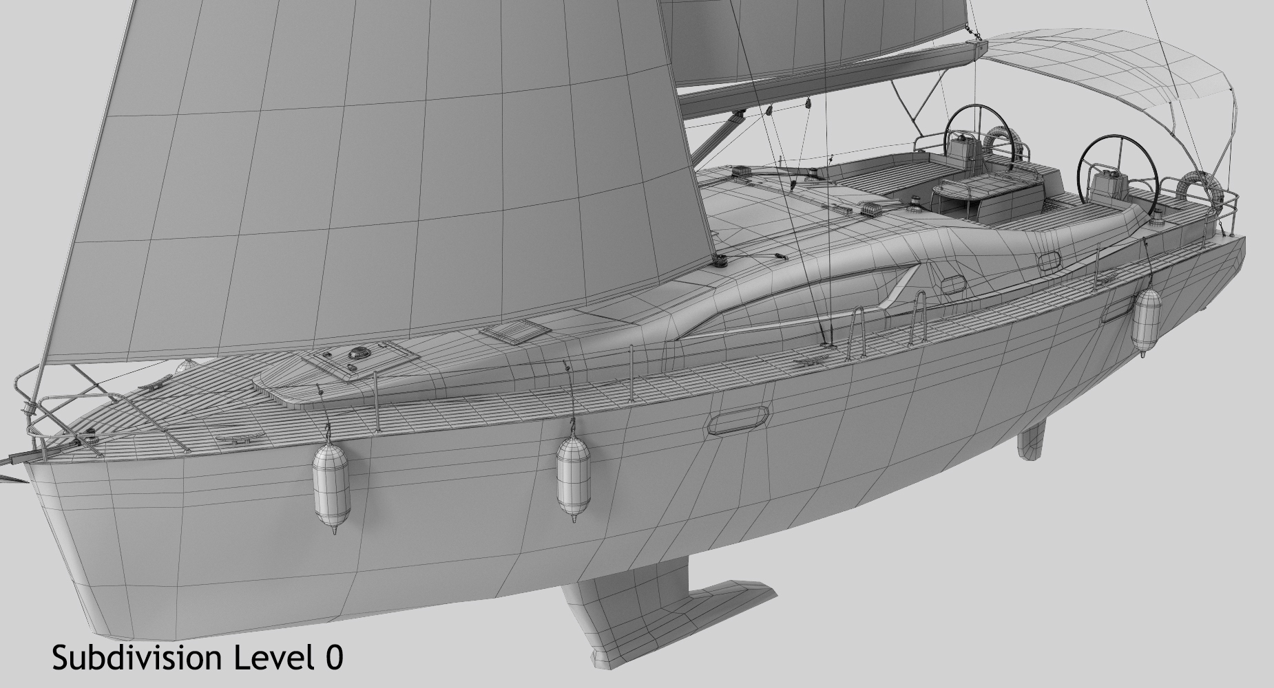 3d model sailing yacht
