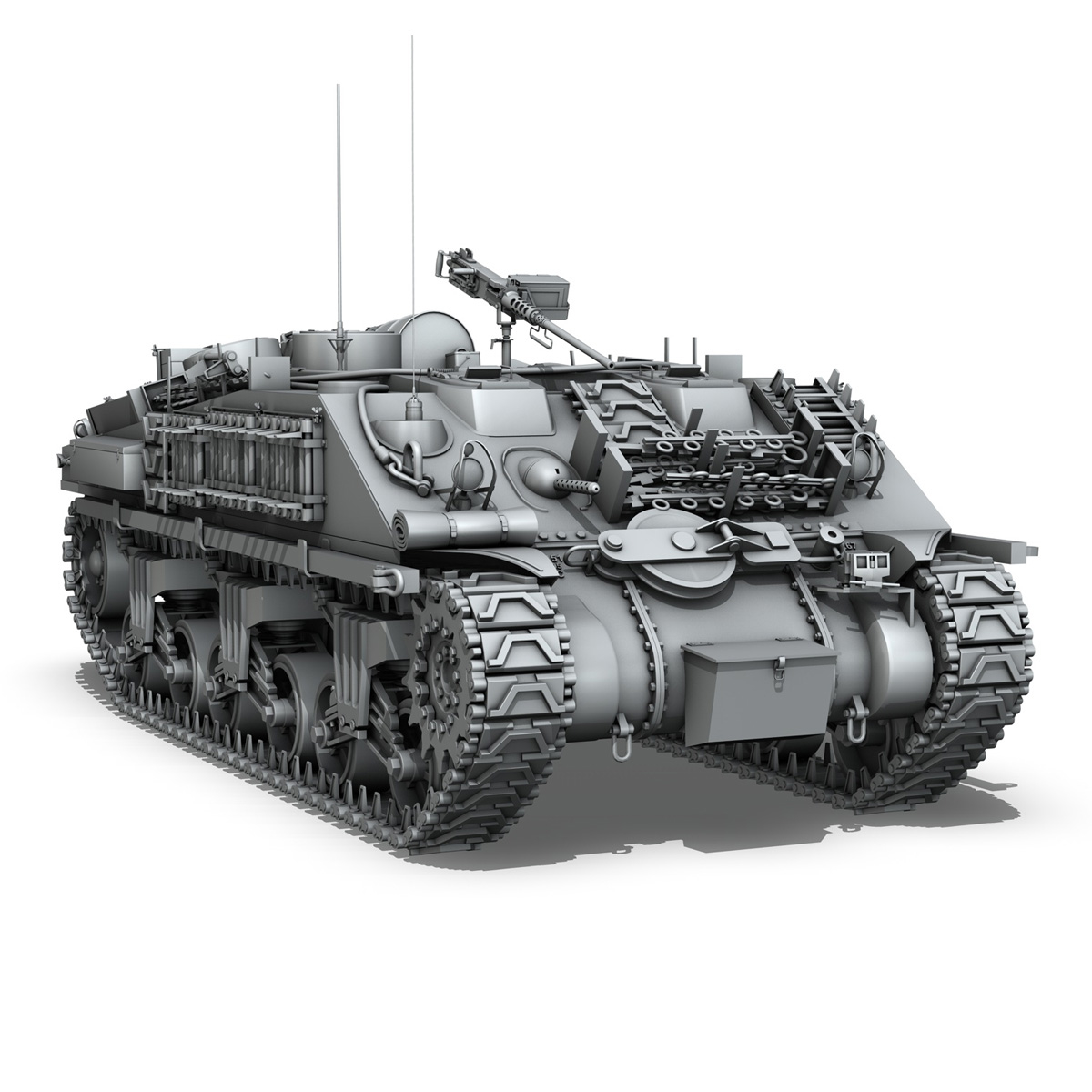 3d model m4 sherman arv tank