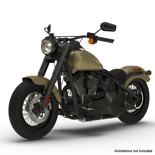 generic motorcycle rigged 3d model