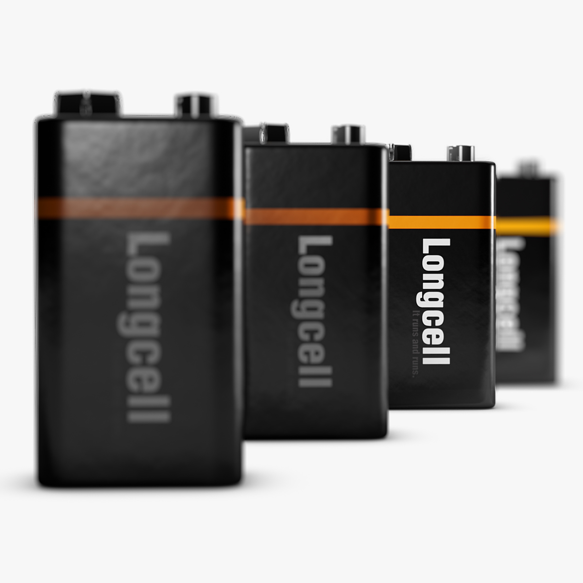 9v block battery 3d obj