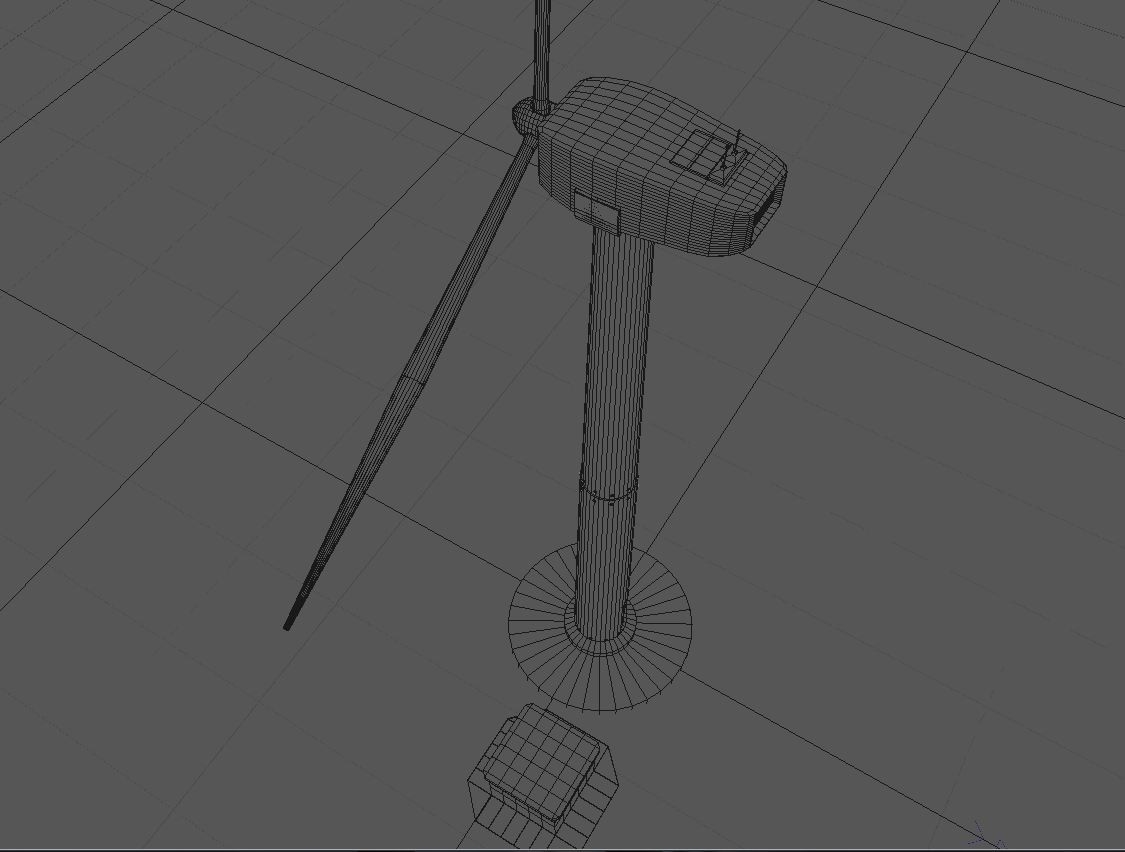 3d model electricity windmill