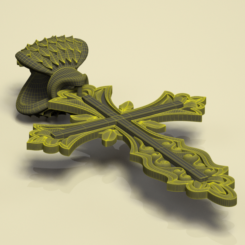 3d cnc cross model