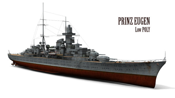3d model german cruiser prinz eugen