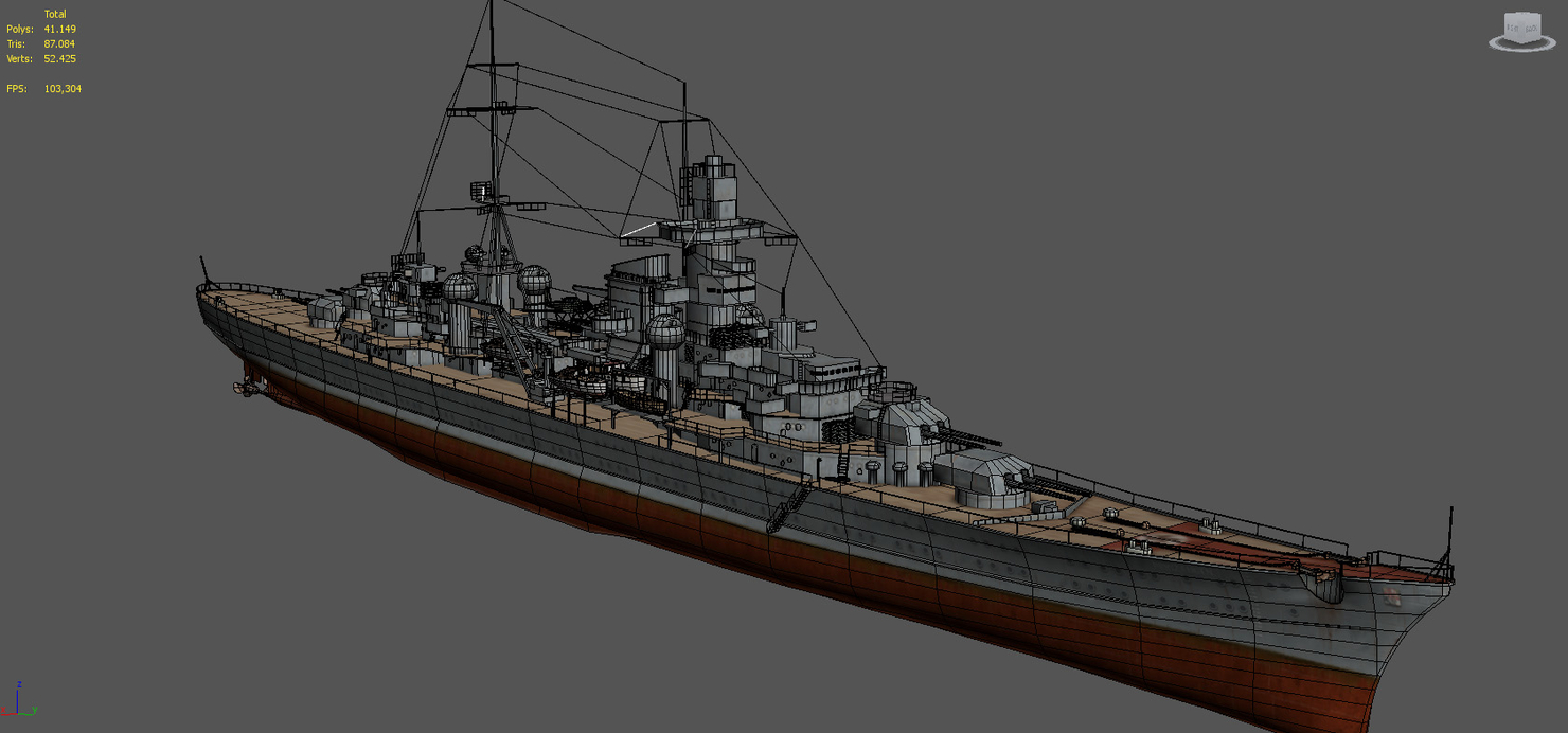 3d model german cruiser prinz eugen