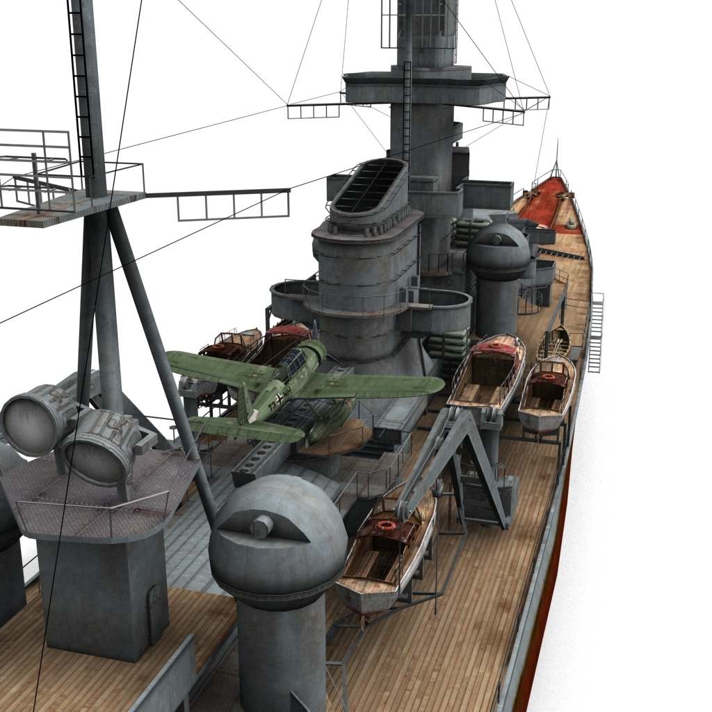 3d model german cruiser prinz eugen