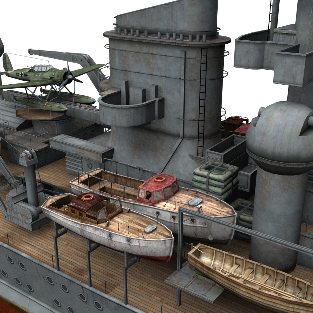 3d model german cruiser prinz eugen