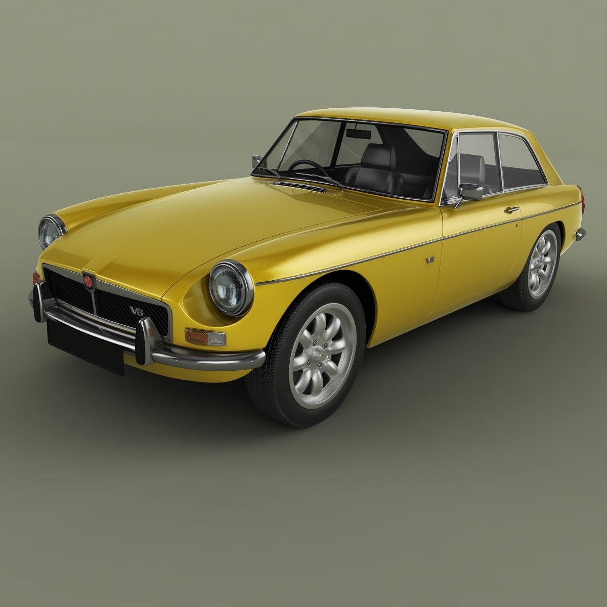1973 mg mgb gt 3d model