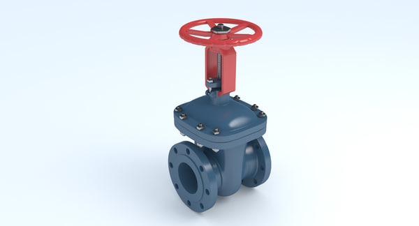 gate valve 3d max