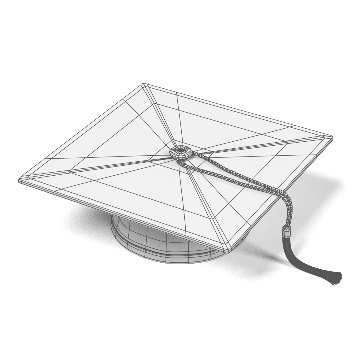 graduation diploma cap 3d model