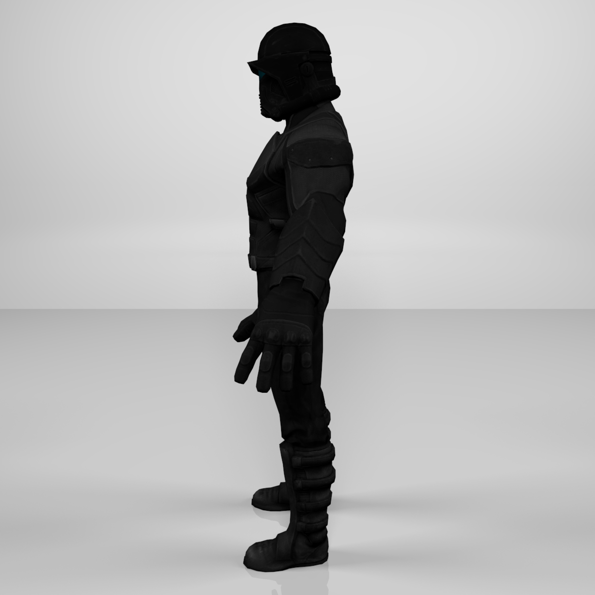 armored man shadow 3d model