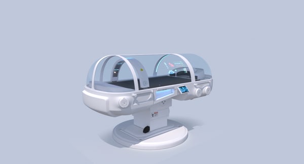 3d sci fi medical medpod model