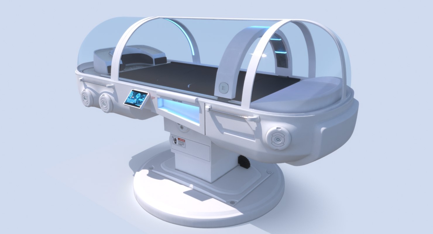 3d sci fi medical medpod model