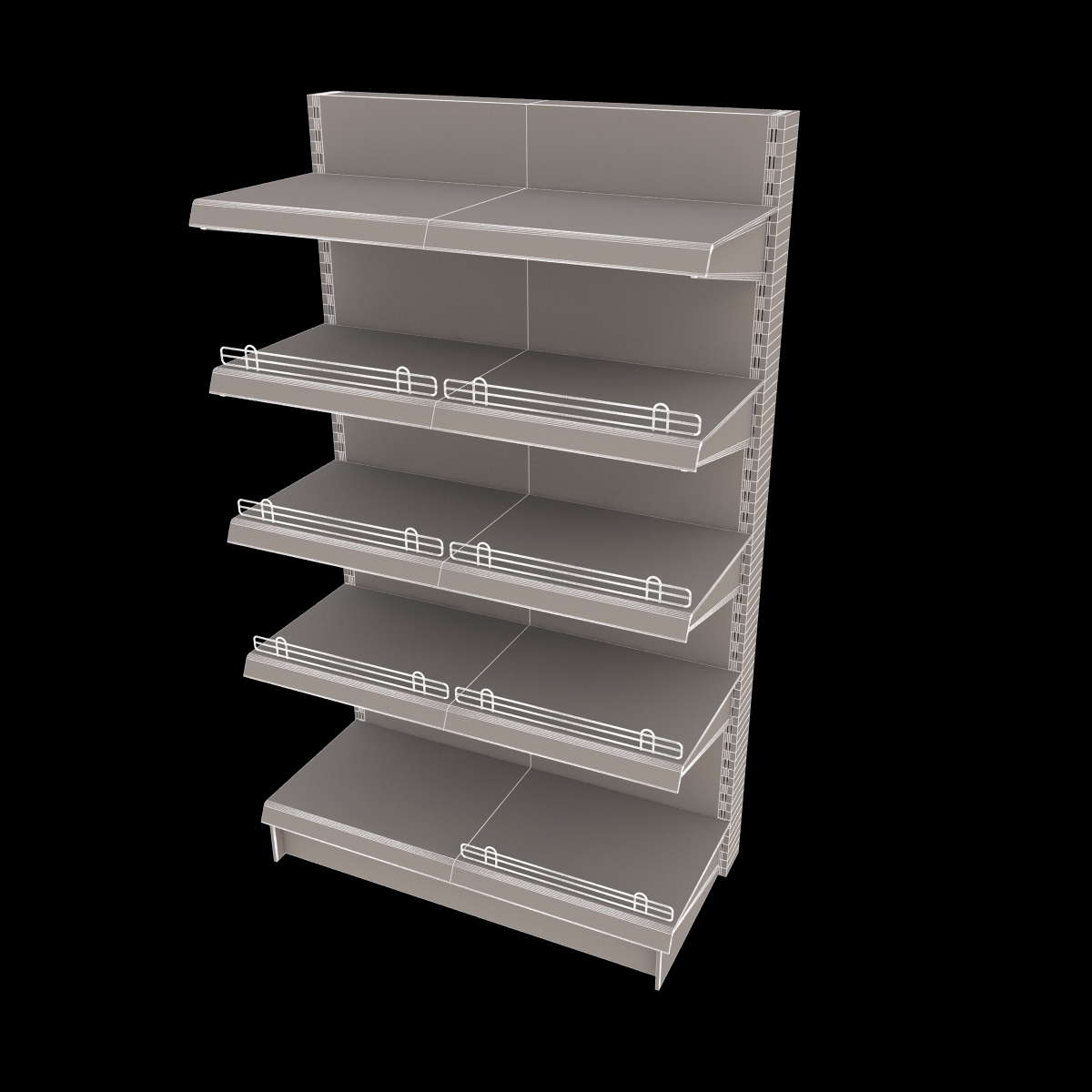 3d model shelf supermarket