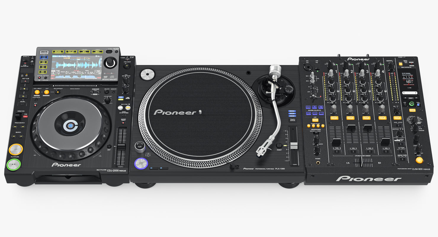 3d dj pioneer setup set