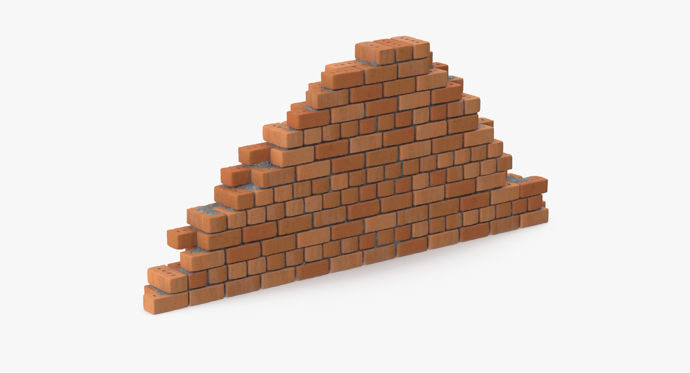 3d brick section 03 model